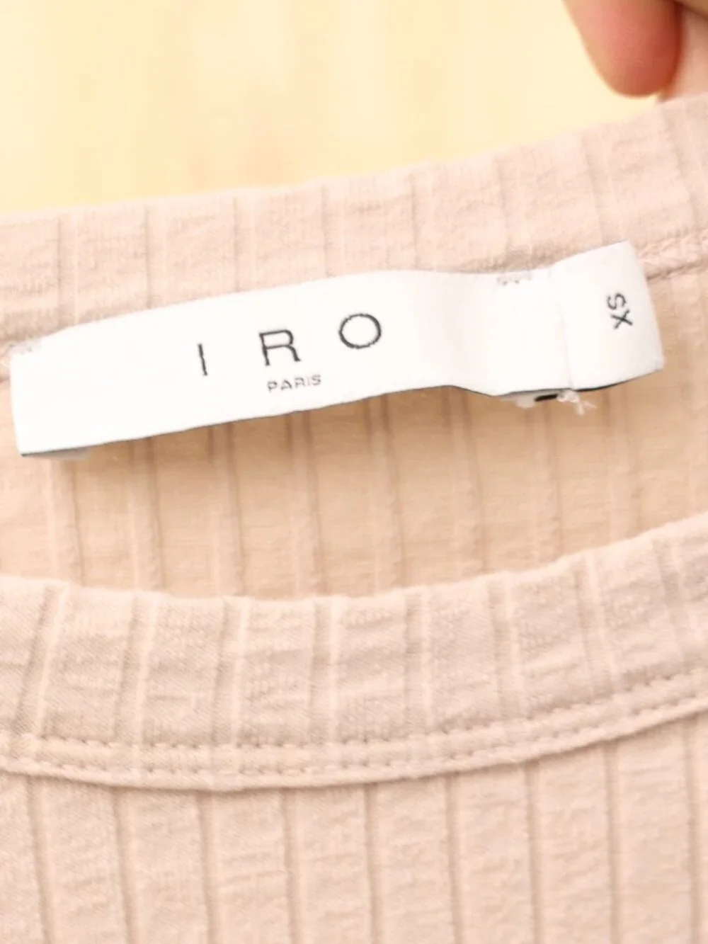 IRO | Tops | Iro Elips Ribbed Long Sleeve Tee Nude Xs | Poshmark